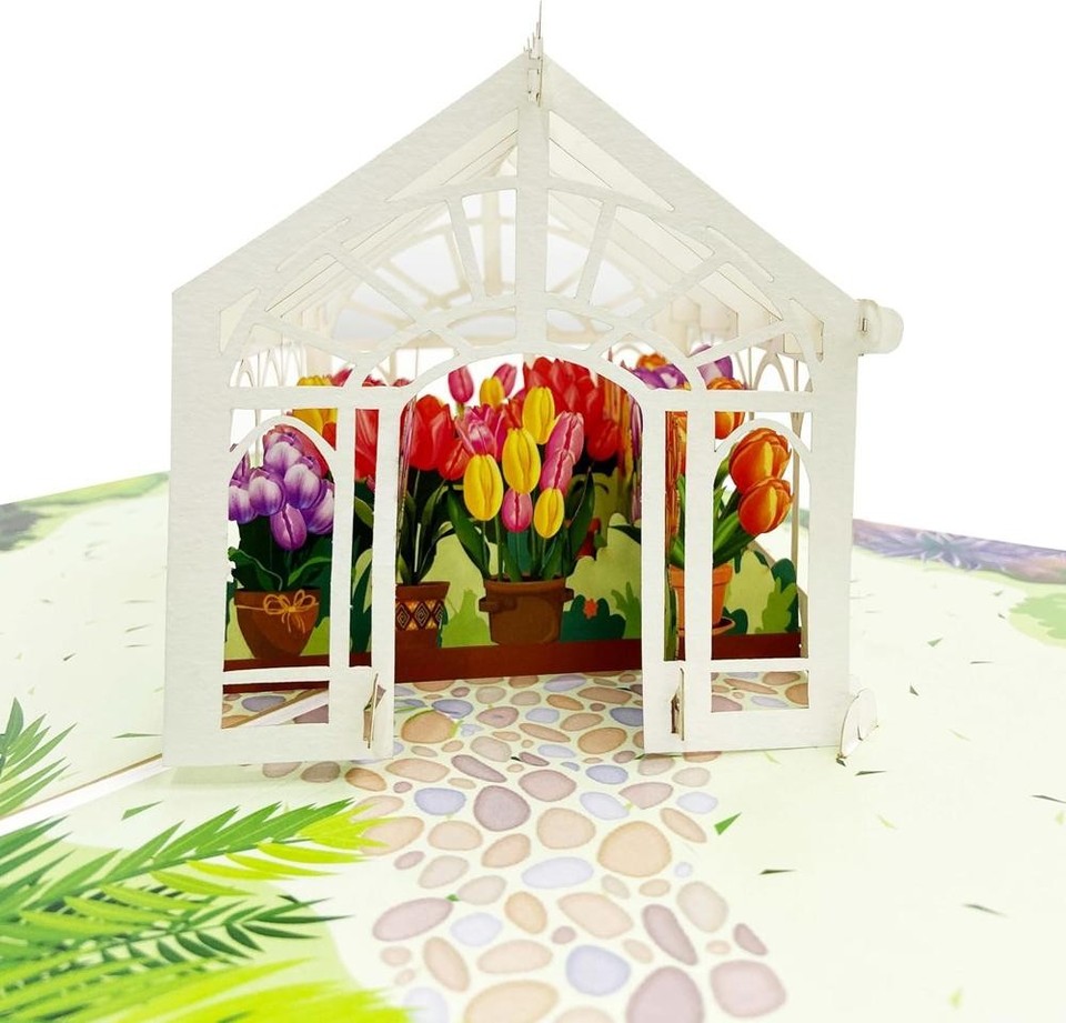 Tulip 3D Pop Up Birthday Cards Greeting Cards Laser Cut Greenhouse ...