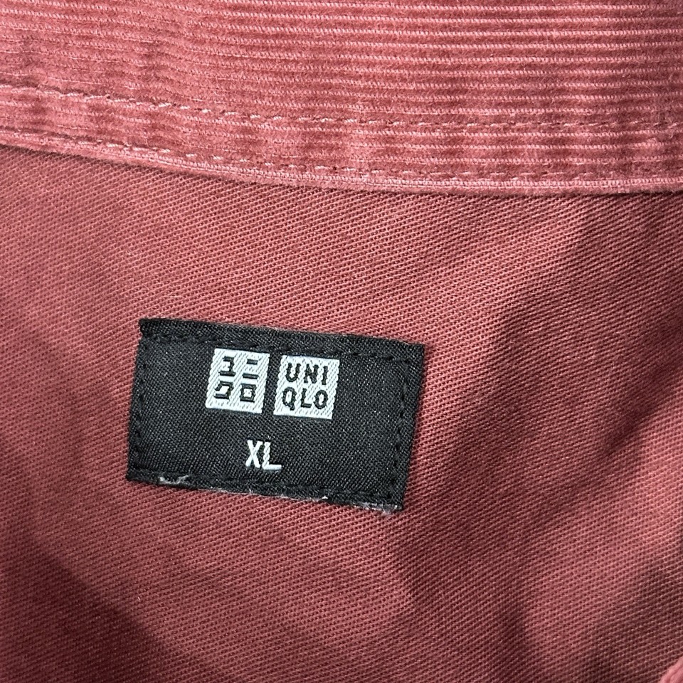 Uniqlo Dress Shirt Men's Velvet XL Red Long Sleeve | eBay
