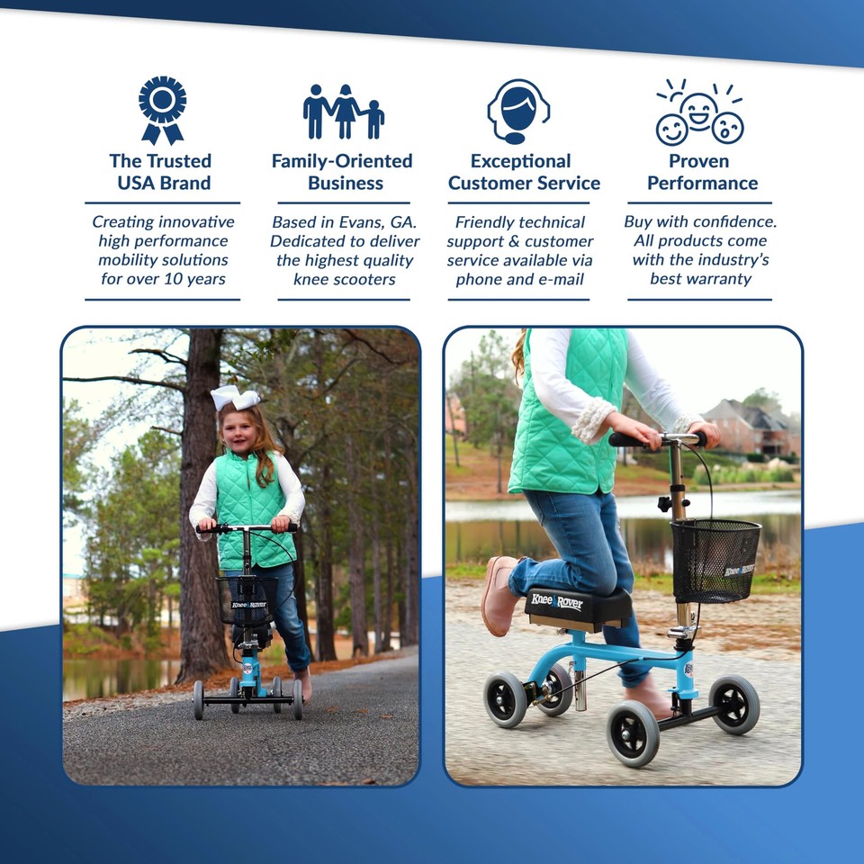 Knee Walker Jr Pediatric and Smaller Adult Knee Scooter Blue | eBay