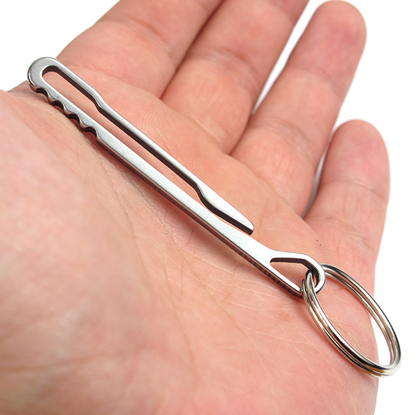 2pcs Outdoor Metal Banknote Money Card Clip Simple Wallet Belt Key Ring ...