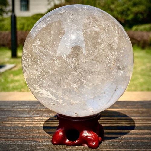 2.13LB Natural White Crystal Clear Quartz Crystal Sphere Ball Healing ...