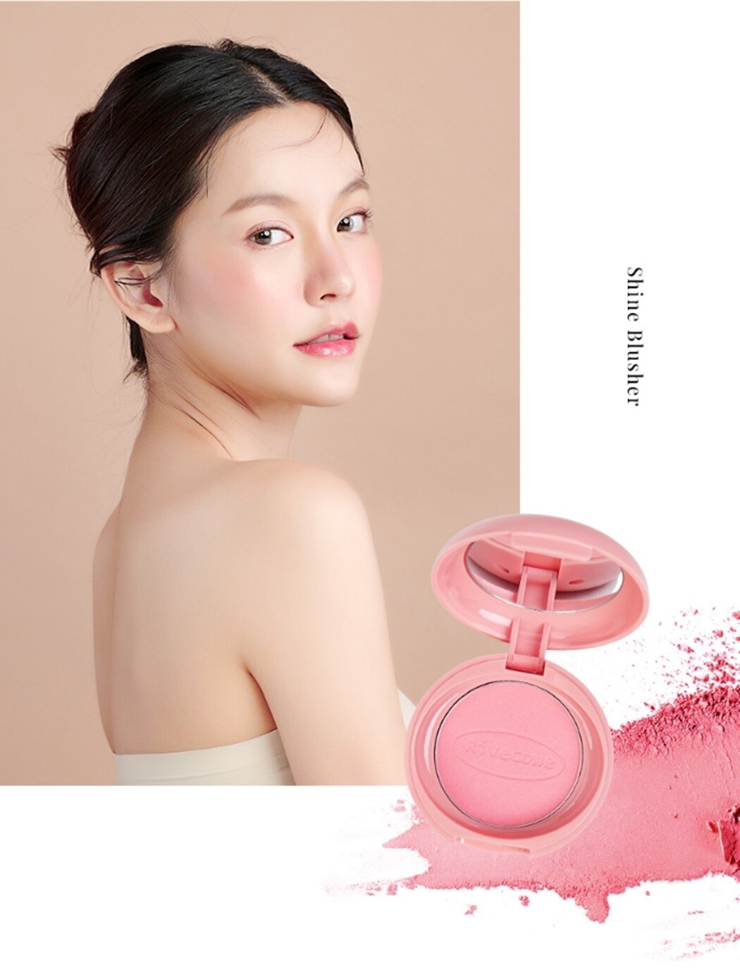 Shine Blusher Soft Powder Cheek color 6 colors Make Up Free Shipping ...