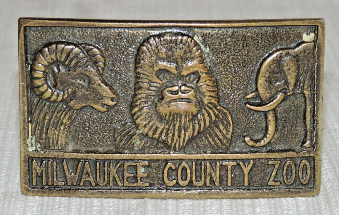 1970s Milwaukee County Zoo Belt Buckle - Gem