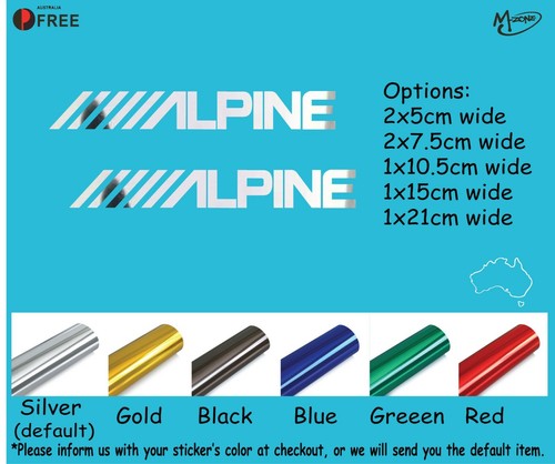 Alpine Decals Stickers Metallic Chrome Effect logo die cut best gifts ...