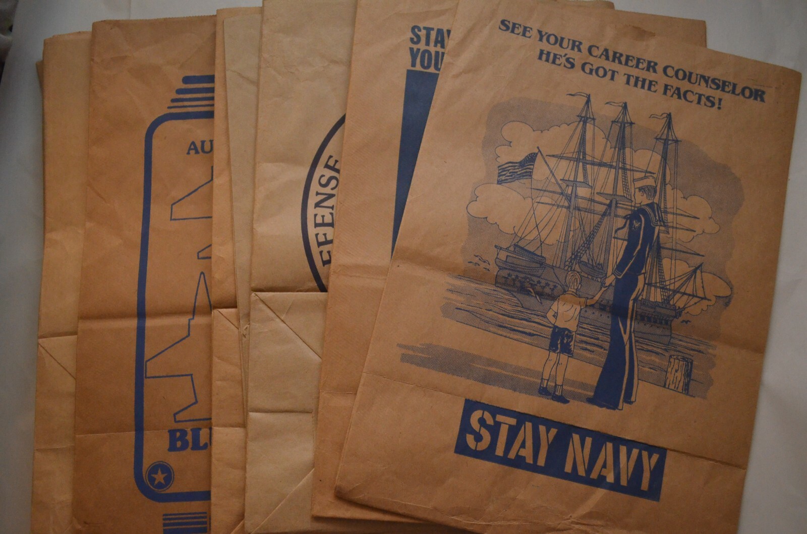 Lot of (16) United States Navy Commissary Advertisement Paper Bags ...