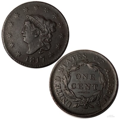 1817 Large Cent 13 Stars Coin 1c | eBay