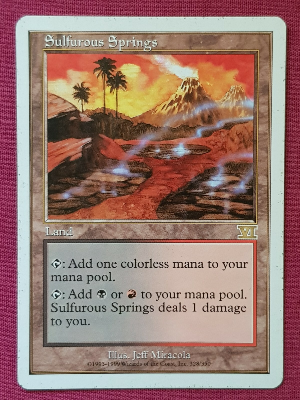 Magic The Gathering 6TH EDITION SULFUROUS SPRINGS land card MTG | eBay