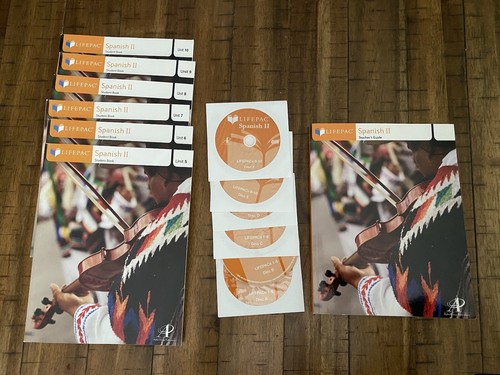 LIFEPAC SPANISH 2 Set Student books 5-10, all CD’s, and Teacher’s Guide ...