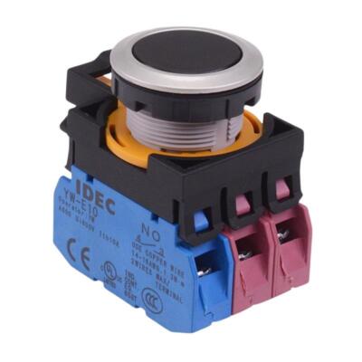 IDEC CW Series Black Metallic Maintained Flush Push Button Switch 1NO-2NC IP65 | eBay