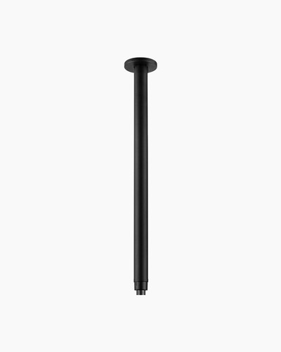 Bathroom Round Shower Ceiling Arm Extended 450mm Long Black Brass ...