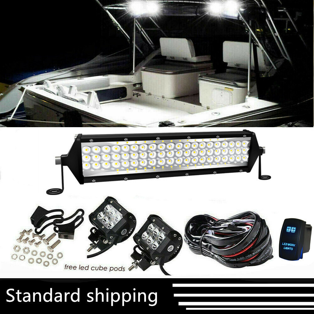 12'' INCH LED light bar +Wiring Combo For Polaris Ranger RZR 570 800 ...