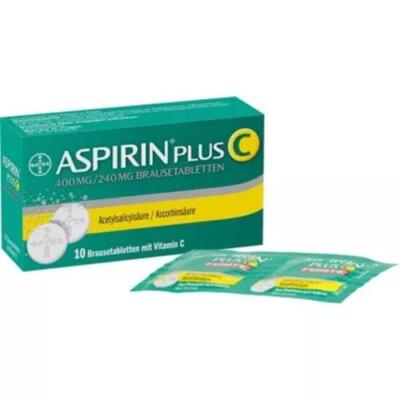 ASPIRIN Plus C effervescent tablets, 10 pcs acetylsalicylic acid ...