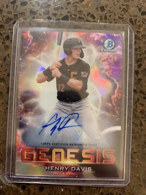 2021 Bowman Draft Henry Davis Genesis Auto /99 Blue Ink SSP Autograph ...