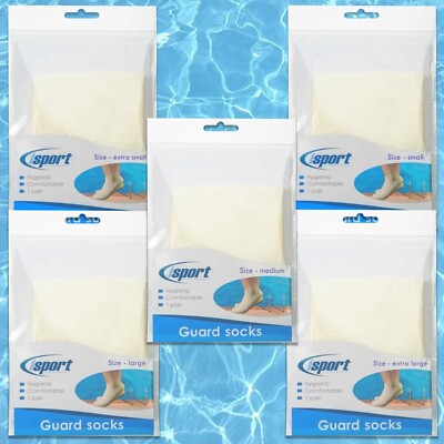 GUARD SOCKS Swimming Pool Verruca Foot Shield Latex Kids Adult Womens ...