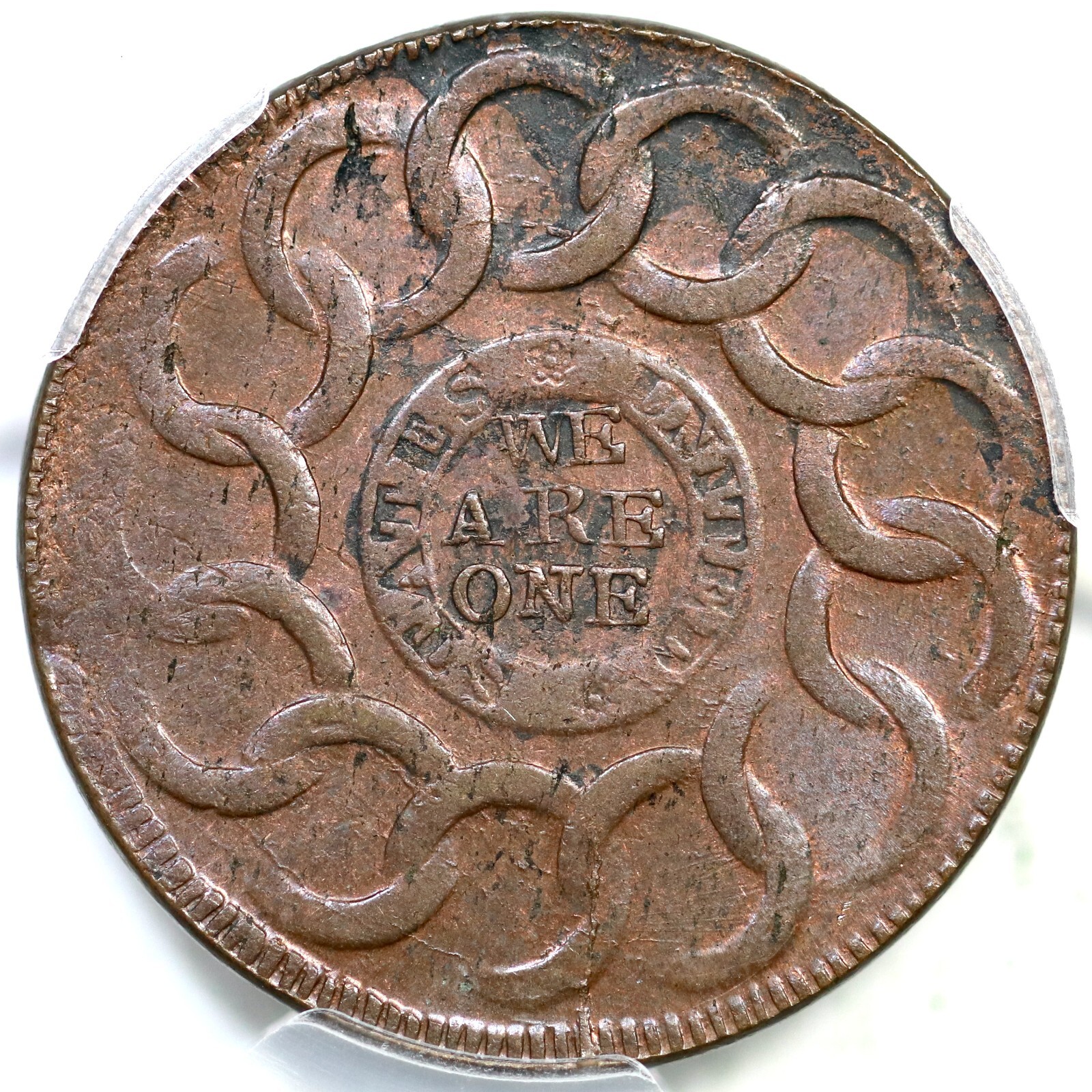 1787 N 13-X R-3 PCGS MS 62 BN Pointed Rays Fugio Cent Colonial Copper ...