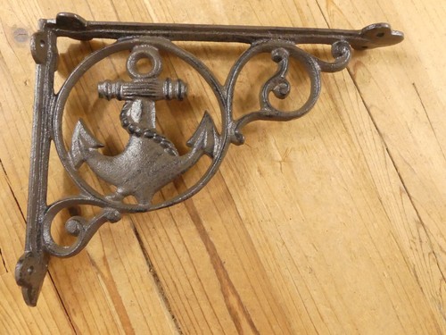 6 CAST IRON BOAT ANCHOR BRACKETS CORBELS BRACES WALL SHELF BRACKET ...