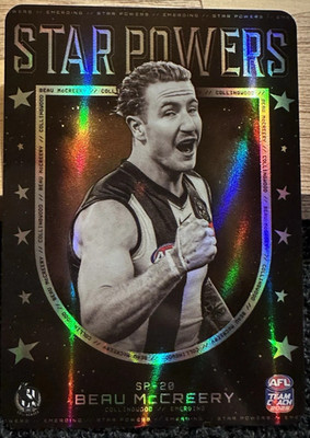 2025 AFL TEAMCOACH Star Powers Silver SP20 Beau McCreery Code Unused ...