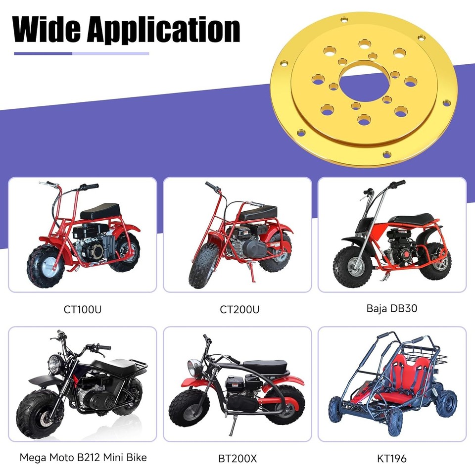 Gold Split Sprocket Hub Adapter Kit For Predator 420cc 301cc 97cc 2.8hp ...