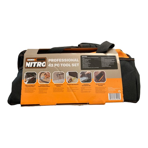 Worx NITRO Professional 42-Piece Tool Set, Rugged Tool Bag | eBay