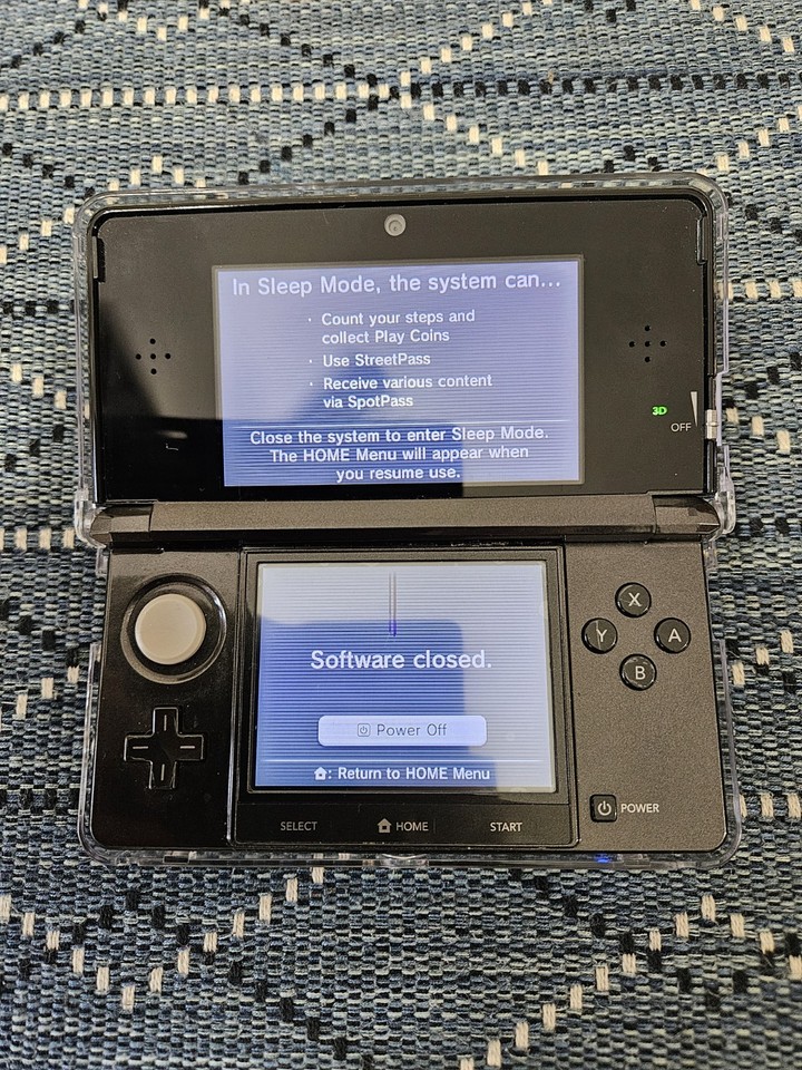 Nintendo 3DS Black Pre-Loaded w/ Accessories, Faulty Bottom Screen/Home ...