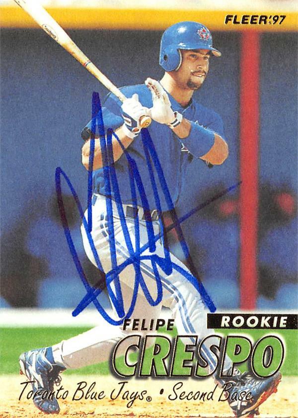 Felipe Crespo autographed Baseball Card (Toronto Blue Jays, SC) 1997 ...