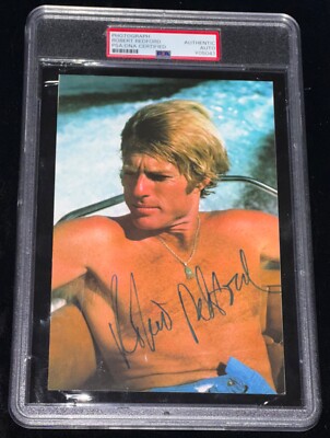 Signed Robert Redford Photo Autographed CIA The Sting Sundance Kid Sexy ...