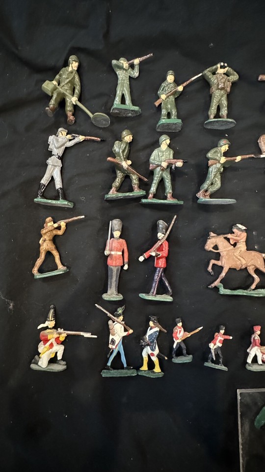 49 Vintage figurines Pewter Soldiers Native American WW1 Horseback Lot ...