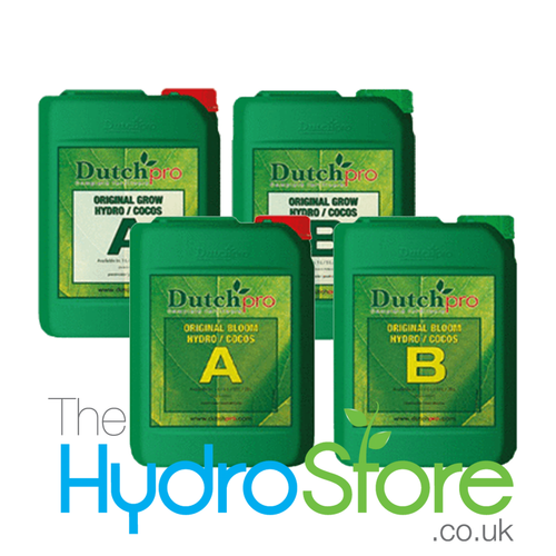Dutch Pro Hydro Coco Grow and Bloom A + B 5 Litres HARD WATER Base ...