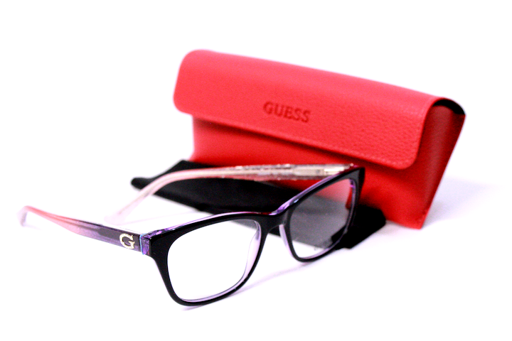BRAND NEW GUESS GU2678 001 BLACK-PURPLE EYEGLASSES SIZE: 52 - 17 - 140 ...