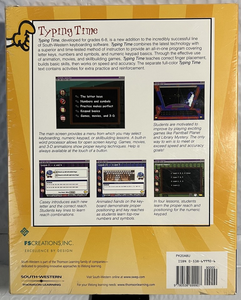 Typing Time [Macintosh & Windows CD-ROM, 9780538699907] Individual ...