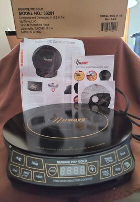 Nuwave Induction Model 30201 PIC GOLD w/ Cookbook, Guide & Dvd -NEW ...