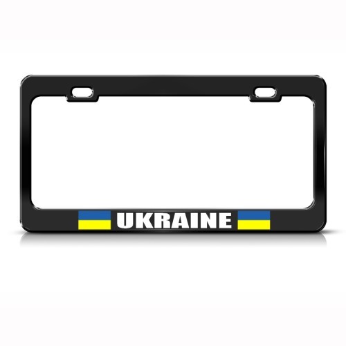 UKRAINE UKRAINIAN FLAG BLACK License Plate Frame Tag Holder | eBay