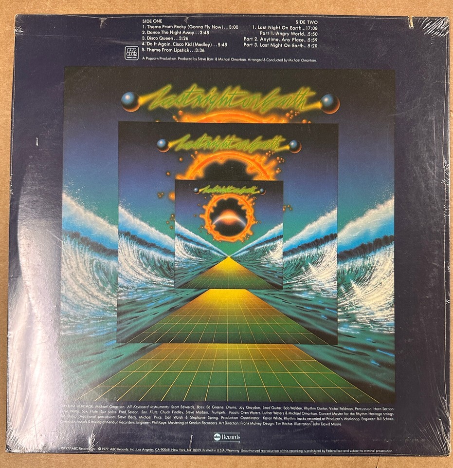 Last Night On Earth LP Record Rhythm Heritage Vinyl 33 RPM Sealed | eBay