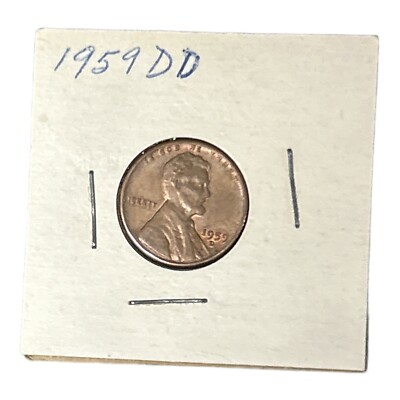 1959D Lincoln Memorial Penny Errors On Top Rim, "L" On Edge and DD Coin ...