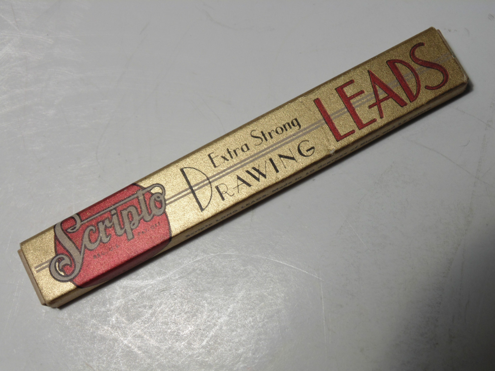 6 Vintage 1920's or 1930's SCRIPTO pencil leads in DECO BOX Atlanta U.S ...