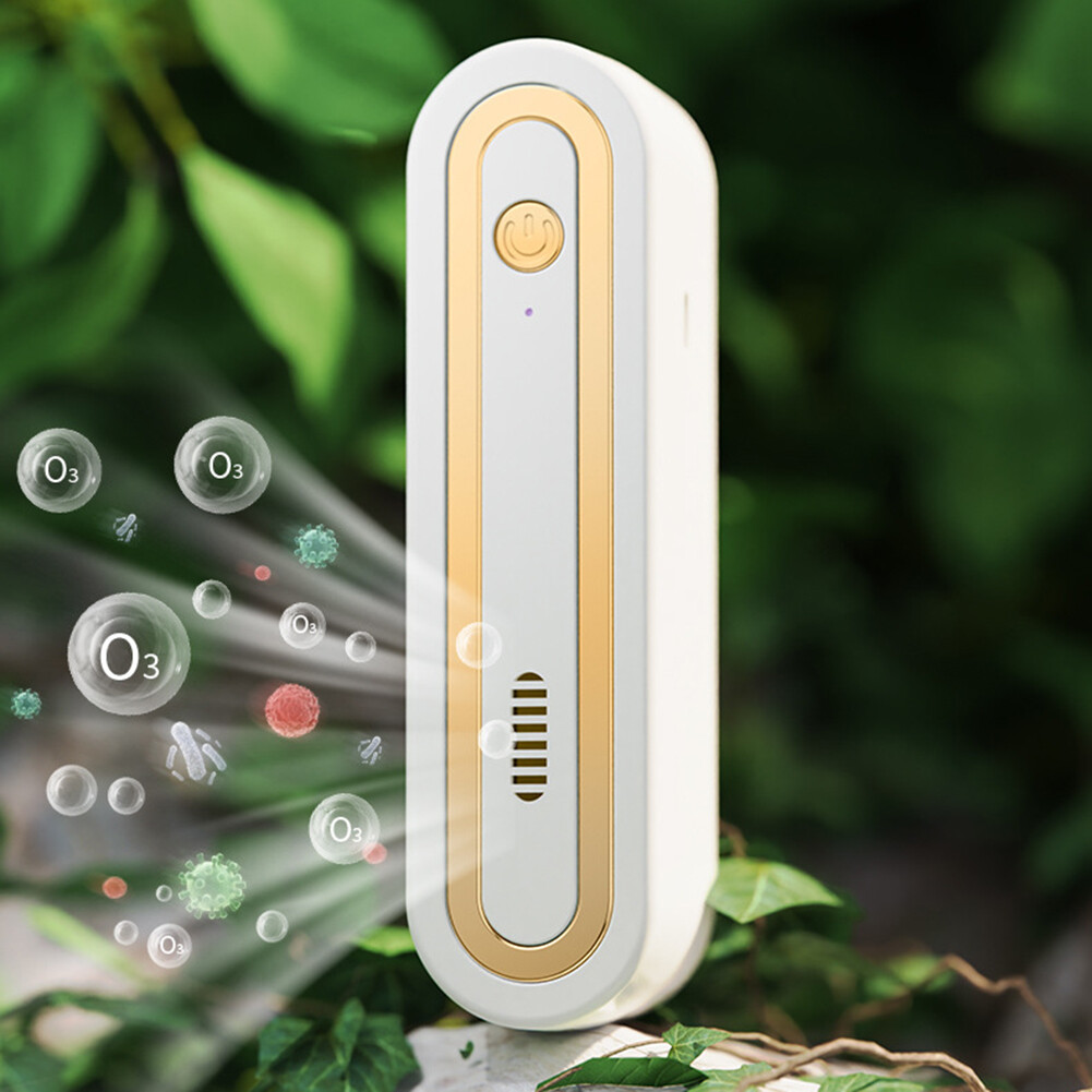 Mini Ozone Generator Portable Fridge Freshener for Household Tool (Gold ...
