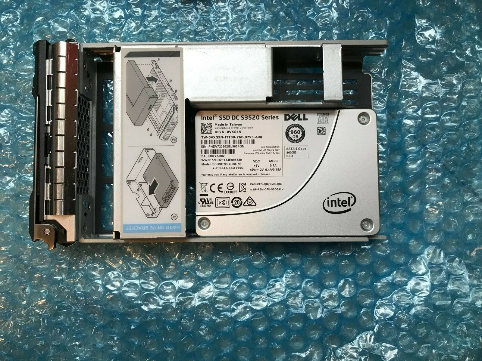 Dell 960GB, SATA 3, 2.5" Solid State Drive (SSDSC2BB960G7R) for sale ...