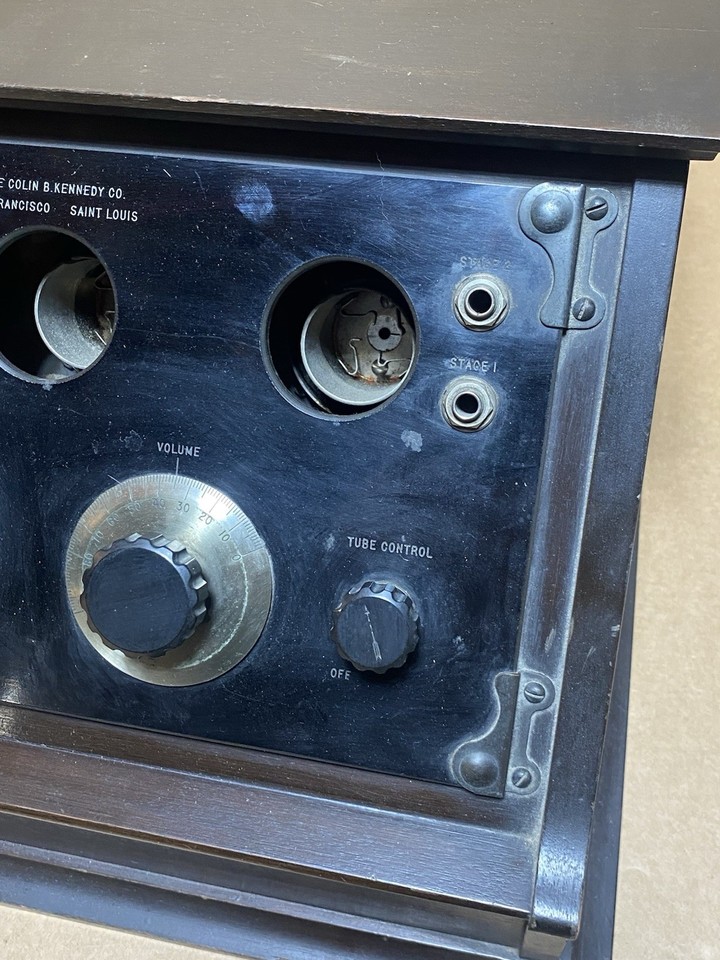1923 Colin B. Kennedy Co. Exposed 3 O1A’s Tube Radio Receiver | eBay