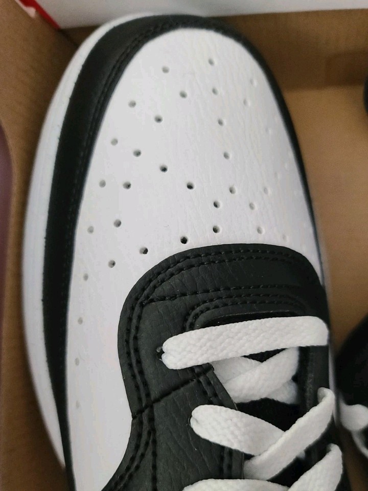 Size 15 Nike Court Vision Low Black White HM9862-001 Rare Panda ...