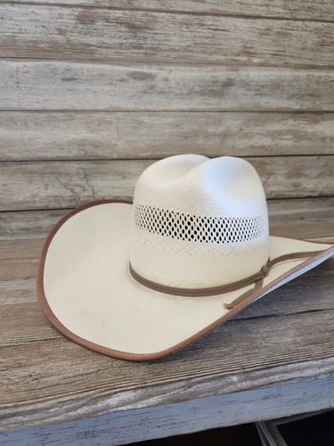 Vintage Bailey 10X Rodeo Shantung Straw Cowboy Hat 7 Western Made In ...