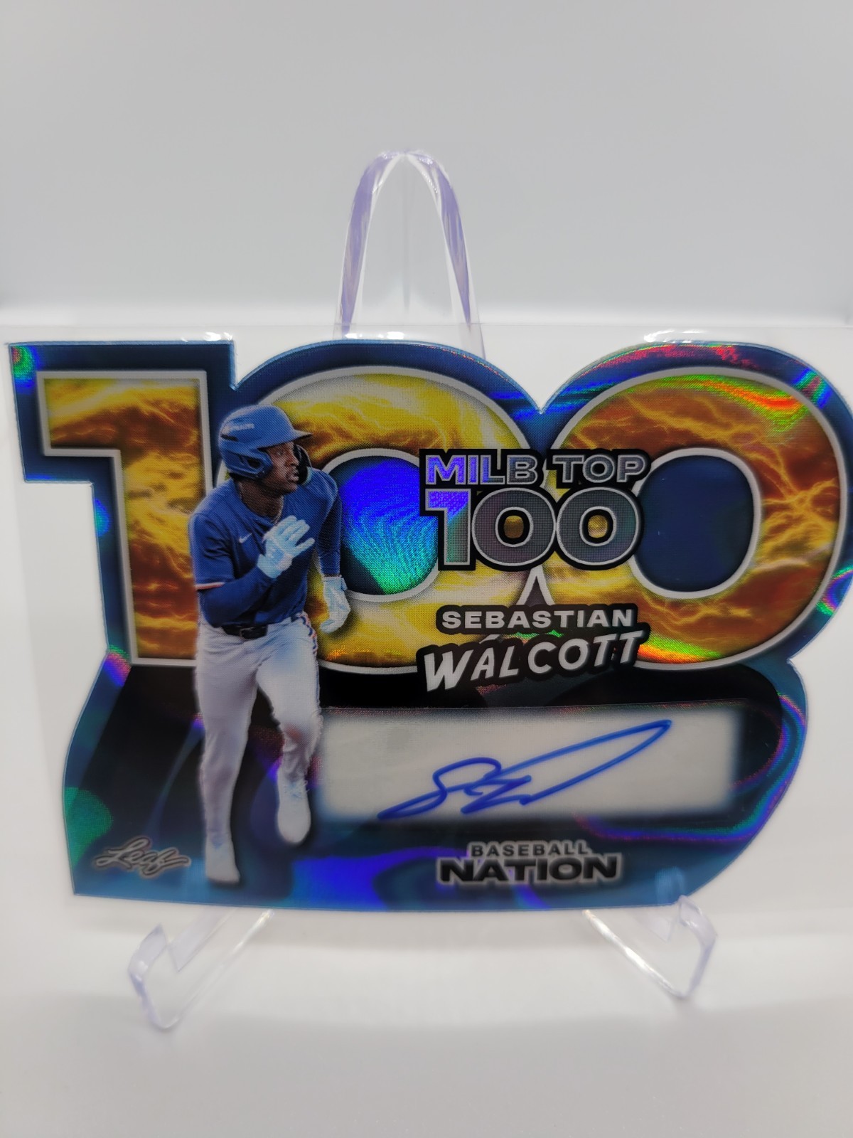 Sebastian Walcott 2025 Leaf Baseball Nation #MB-58 MiLB top 100 Base ...