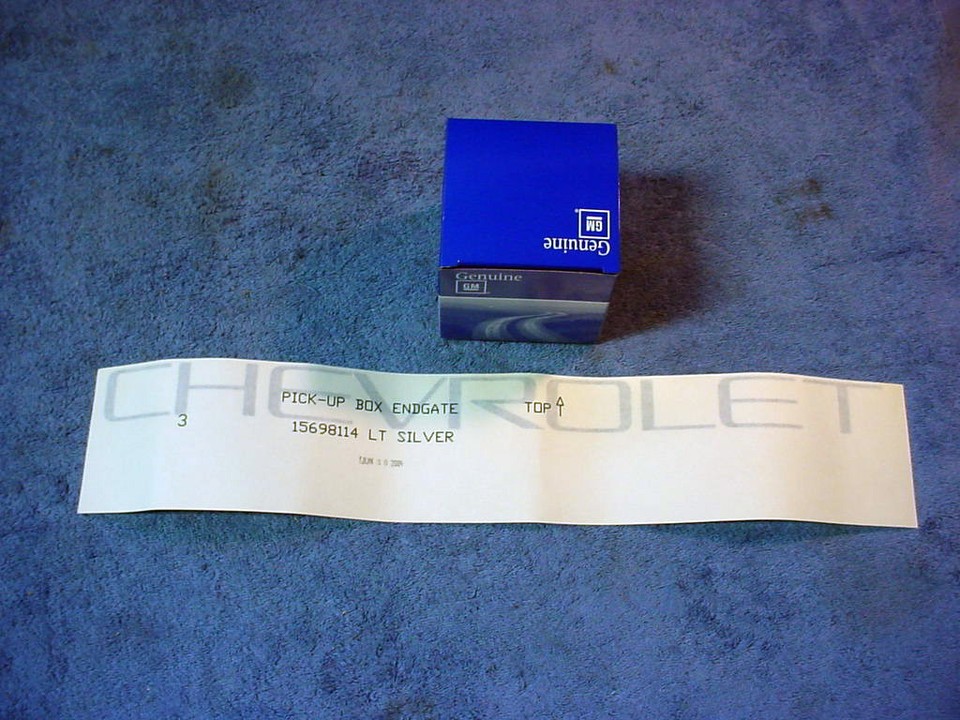 Decal Chevrolet Script Truck Tailgate Silver C K OE Genuine GM 15698114 ...