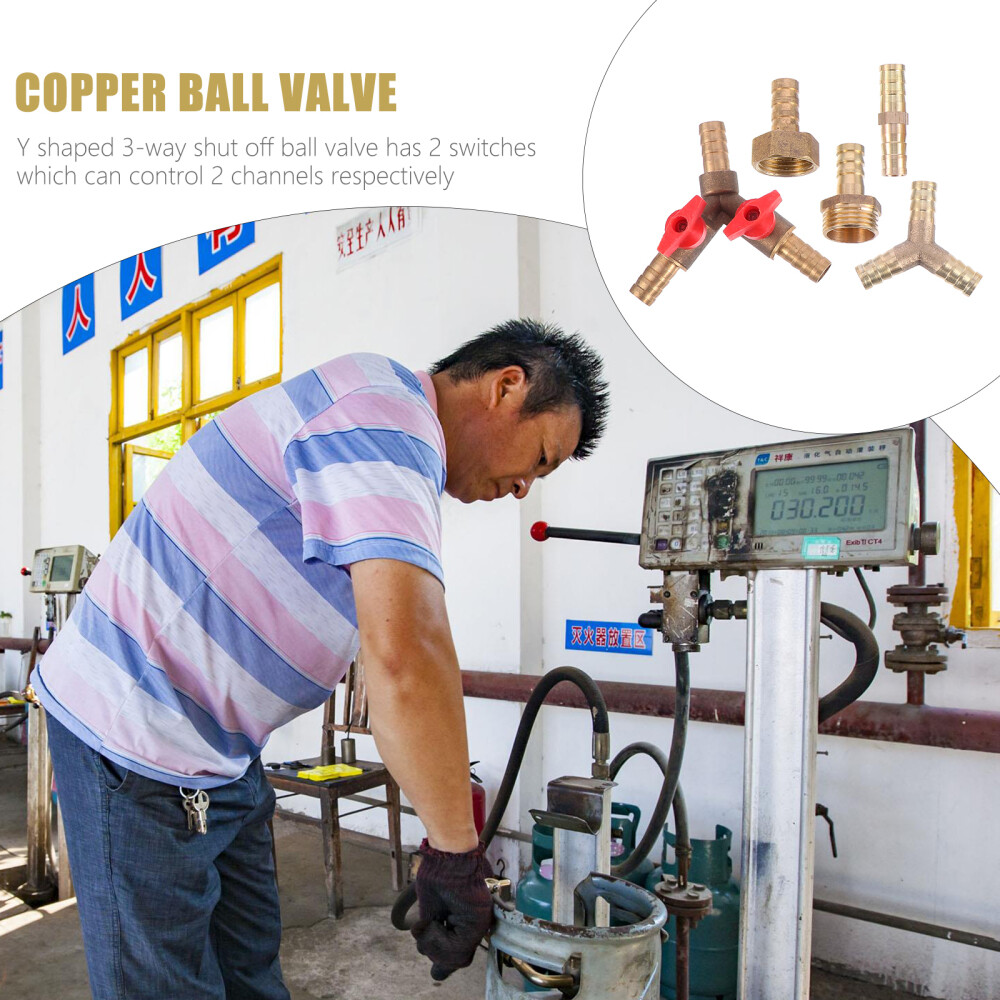 Three Way Switch Copper Gas Connector Propane Tank Splitter | eBay