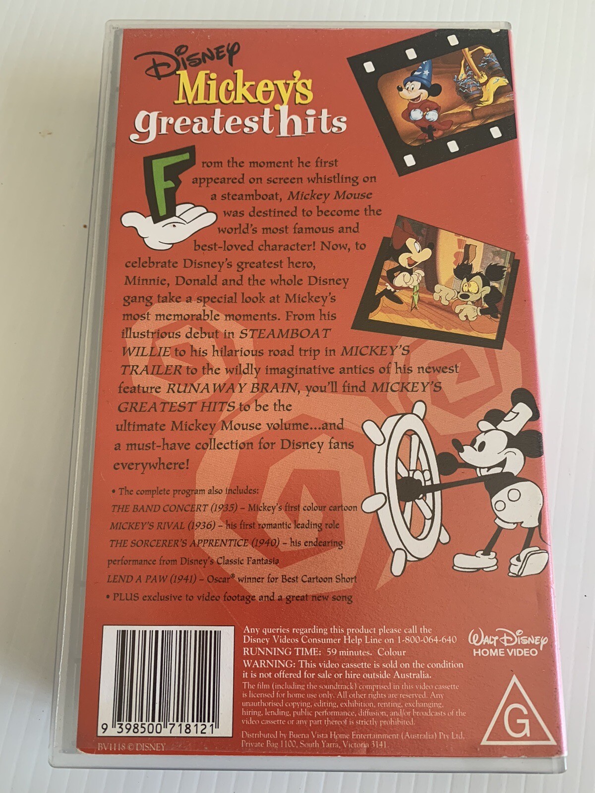 Mickey's Greatest Hits Mickey Mouse RARE VHS Disney Video incl ...