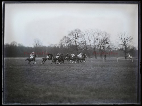 France Horse Racing c1900 Photo Negative Glass Plaque Vintage Pn | eBay