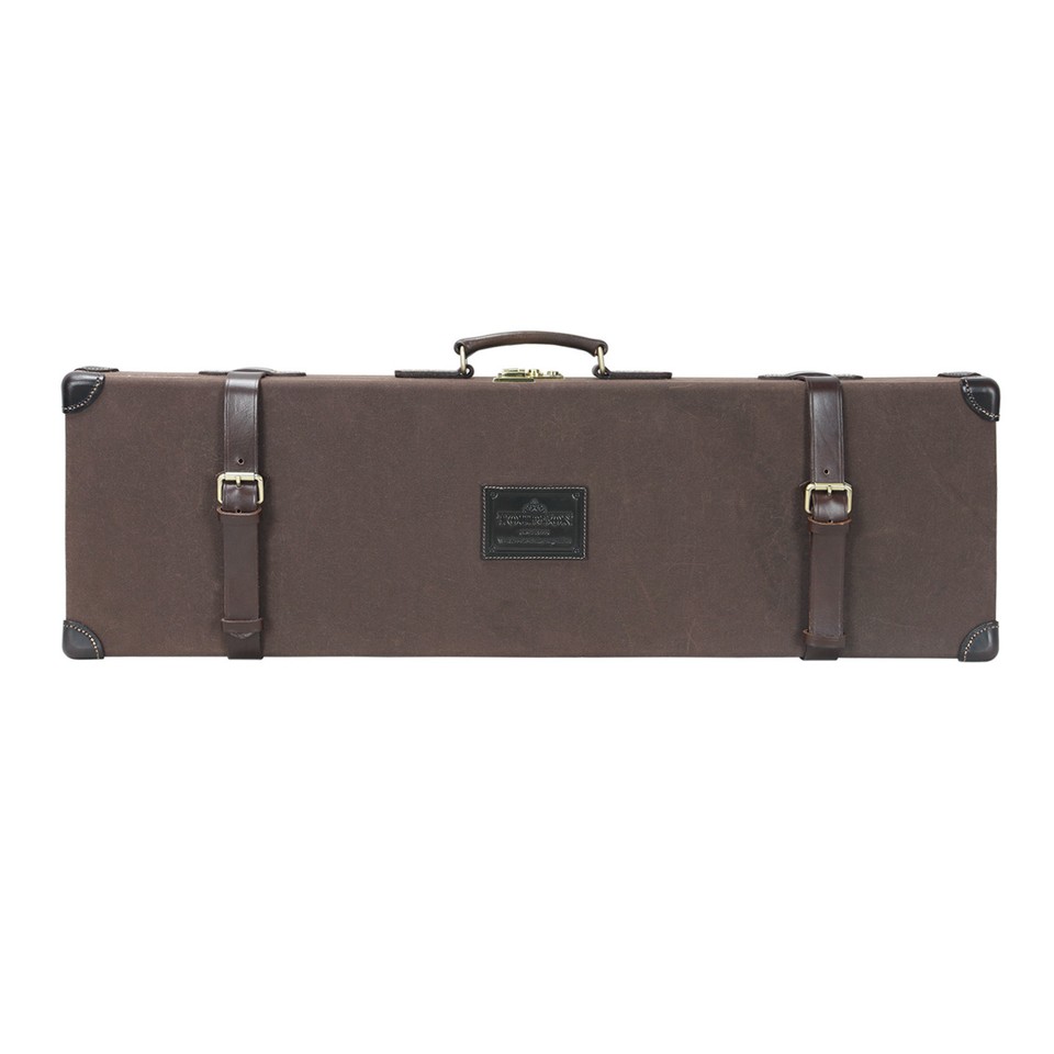 TOURBON Canvas/Leather Shot Gun Case Take Down Rifle Case Hard Gun ...