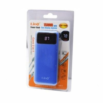 Batteria Esterna Power Bank 15000Mah Carica Rapida Smartphone Linq Led ...
