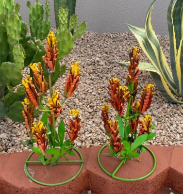 Metal Orange Bluebonnet Flower Yard Art Garden Decor | eBay