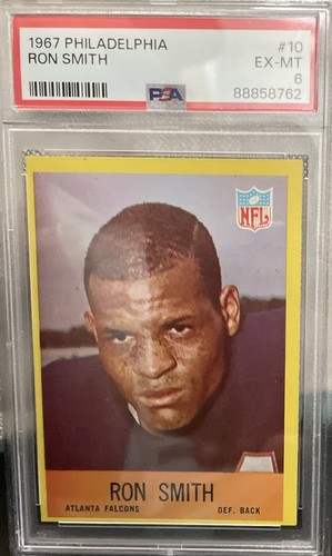 1967 PHILADELPHIA FOOTBALL #10 RON SMITH ATLANTA FALCONS PSA 6 Rare Set Break | eBay
