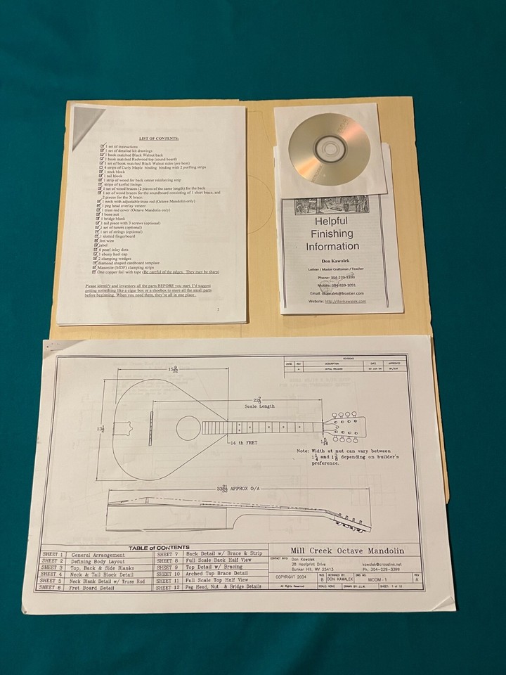 OCTAVE MANDOLIN KIT - (Octave Mandola) | eBay